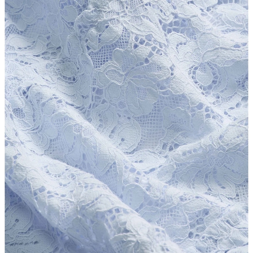 Hill House The Lace Ellie Nap Dress - Powder Blue Lace - Gem